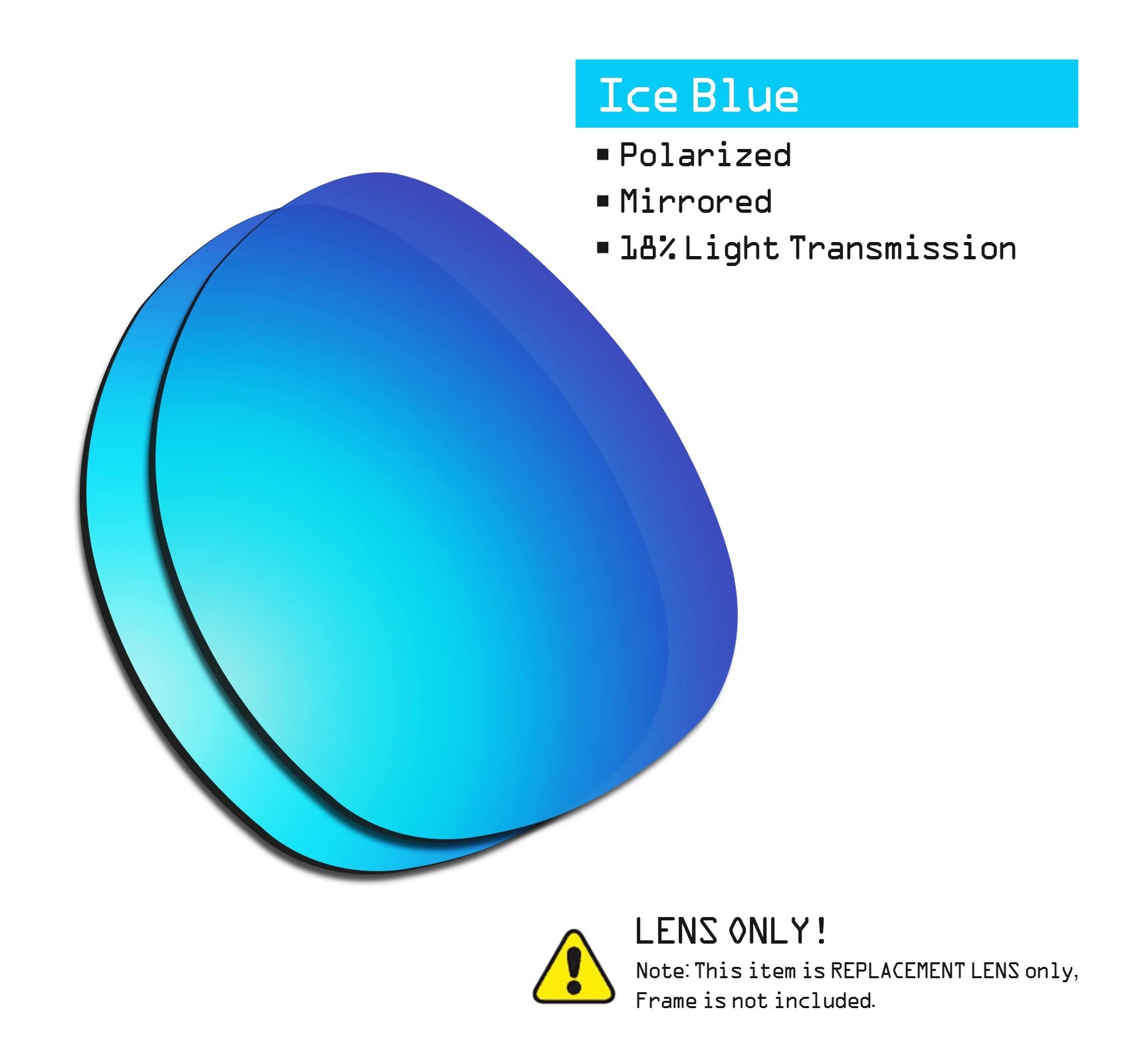 Сменные поляризационные линзы SmartVLT для RayBan RB2132-55 Wayfarer Ice Blue, Синий