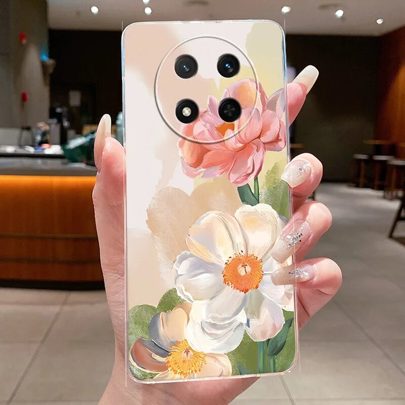 Чехол для Honor X9C Magic 7 Lite 5G Coque Flower Butterfly, чехол для отличие X9C, TPU-TPU346