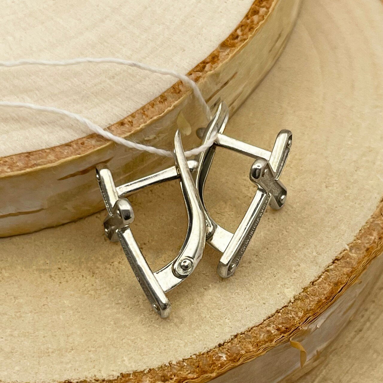 Серьги конго, серебро, 925 проба, чернение, оксидирование