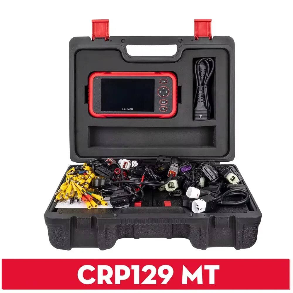 Сканер для мотоциклов LAUNCH CRP129 MT, двунаправленные активные тесты всех систем, сбросы данных для Harley, Honda, Yamaha и других марок.