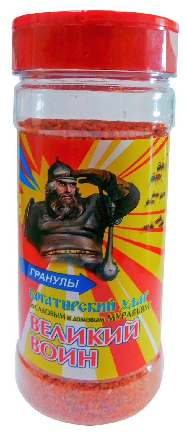 Средство от муравьев "Великий воин" гранулы 400 г, банка-дозатор, для сада и дома