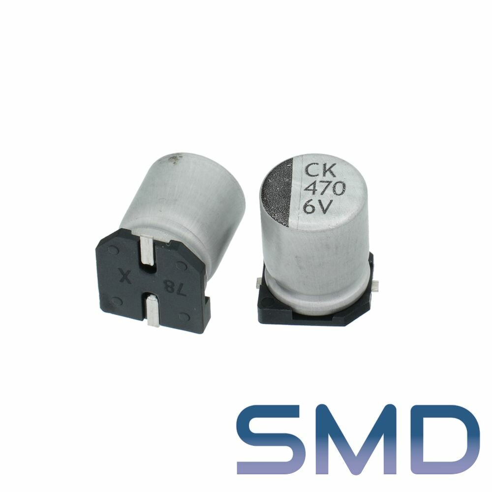 470мкФ 6,3В / SMD / 8x10,5 / 105 С / конденсатор электролитический (5шт)