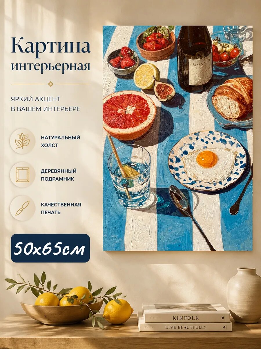 Картина большая на кухню интерьерная