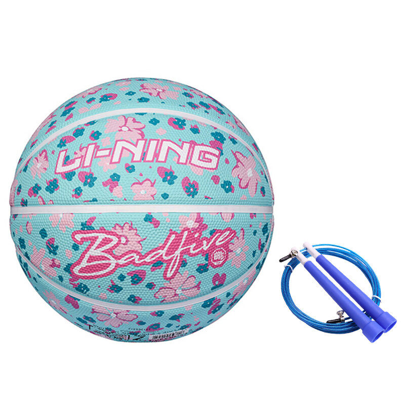 Баскетбольный мяч унисекс Li Ning Badfive, синий/зеленый/розовый/белый, размер 7
