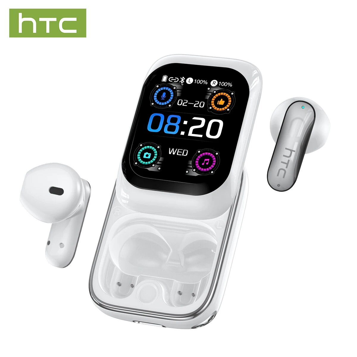HTC NE48 TWS Беспроводные Наушники Bluetooth 6.0 для спорта Белый, White