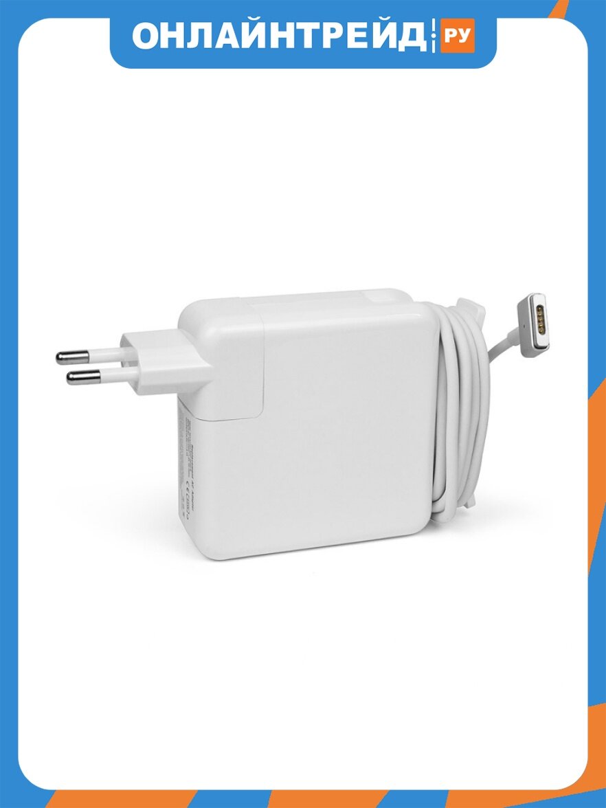 Блок питания для ноутбука Topon Apple MacBook Air 11", 13" с коннектором MagSafe 2. 14.85V 3.05A 45W. PN: MD592Z/A, MD592LL/A.