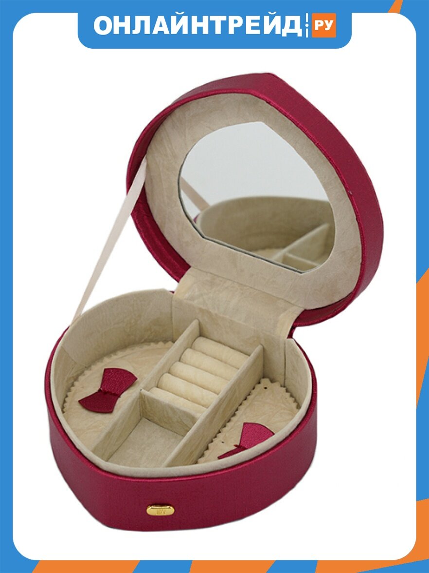 Шкатулка для украшений Jardin D'ete P6058C, цвет бордовый