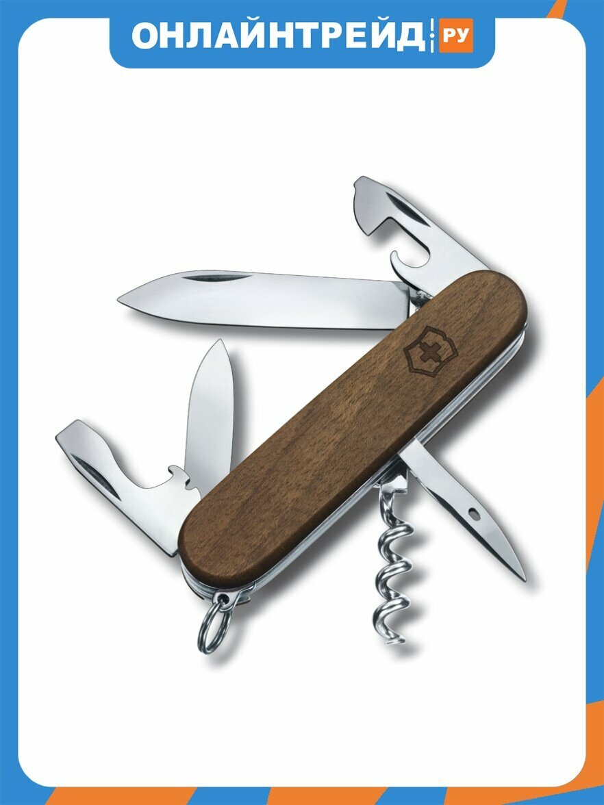 Нож перочинный Victorinox Spartan Wood, 91 мм, 10 функций, из орехового дерева
