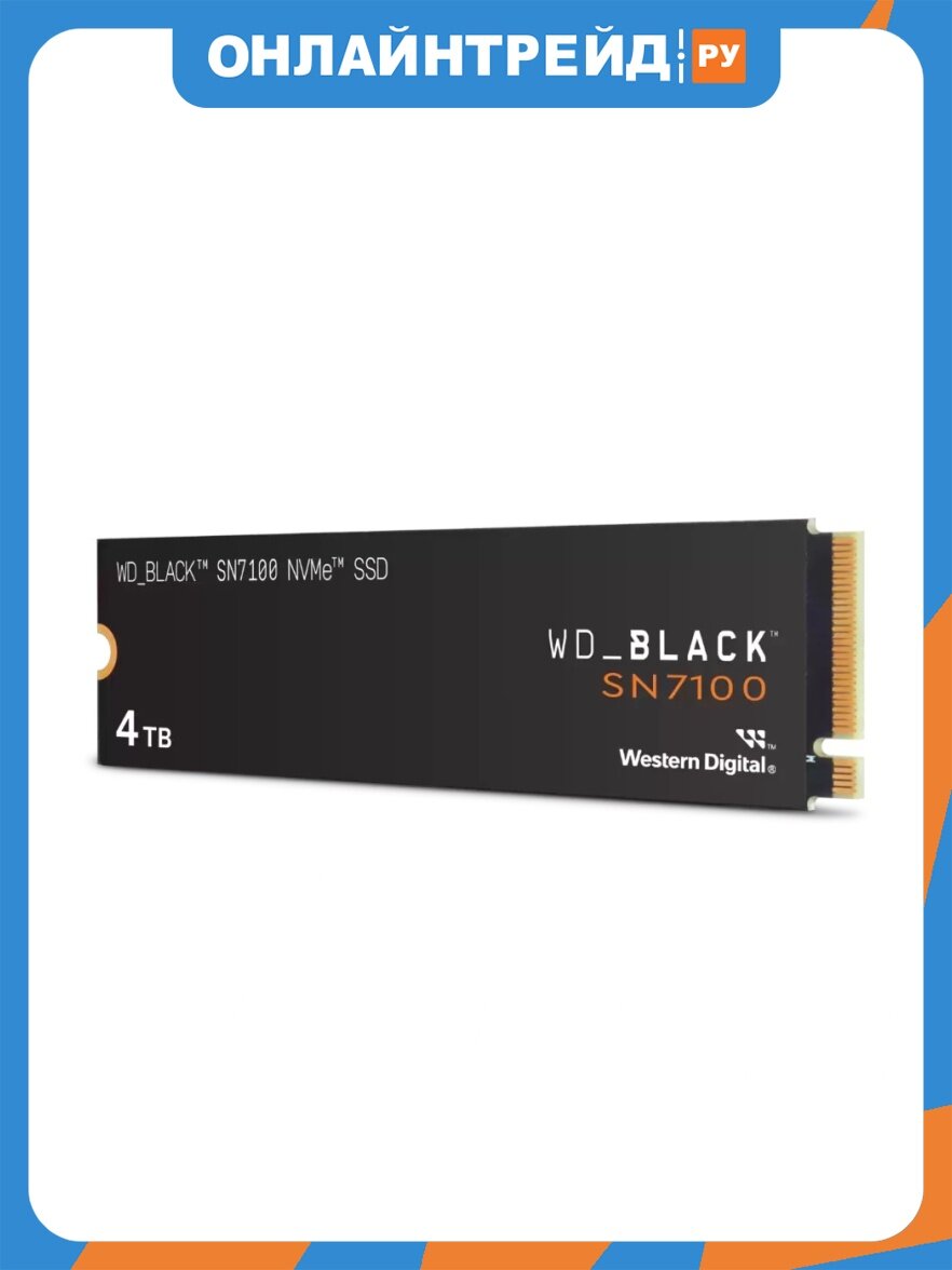 SSD диск Western Digital WD M.2 2280 Black SN7100 PCIe 4.0 x4 4TB (WDS400T4X0E)