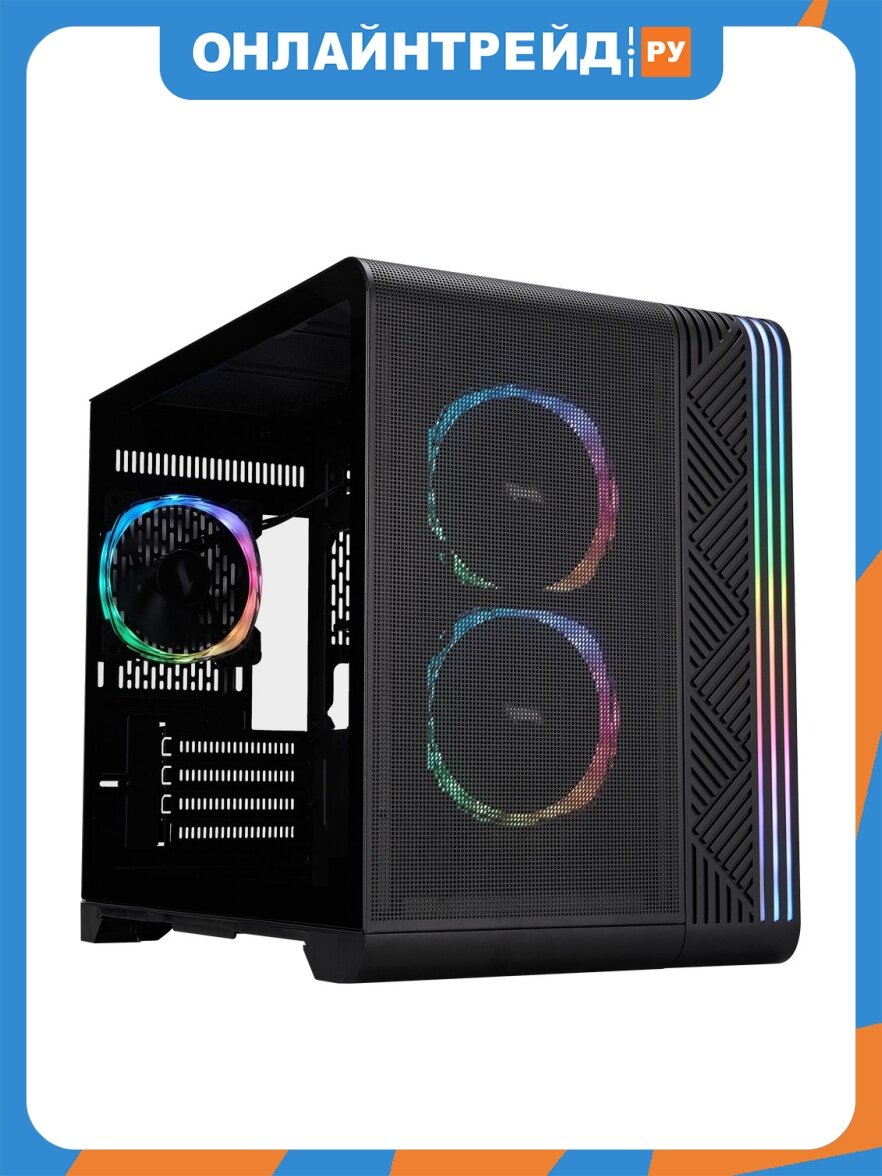 Корпус 1STPLAYER VT6 ARGB, черный (VT6-BK-3FS7)