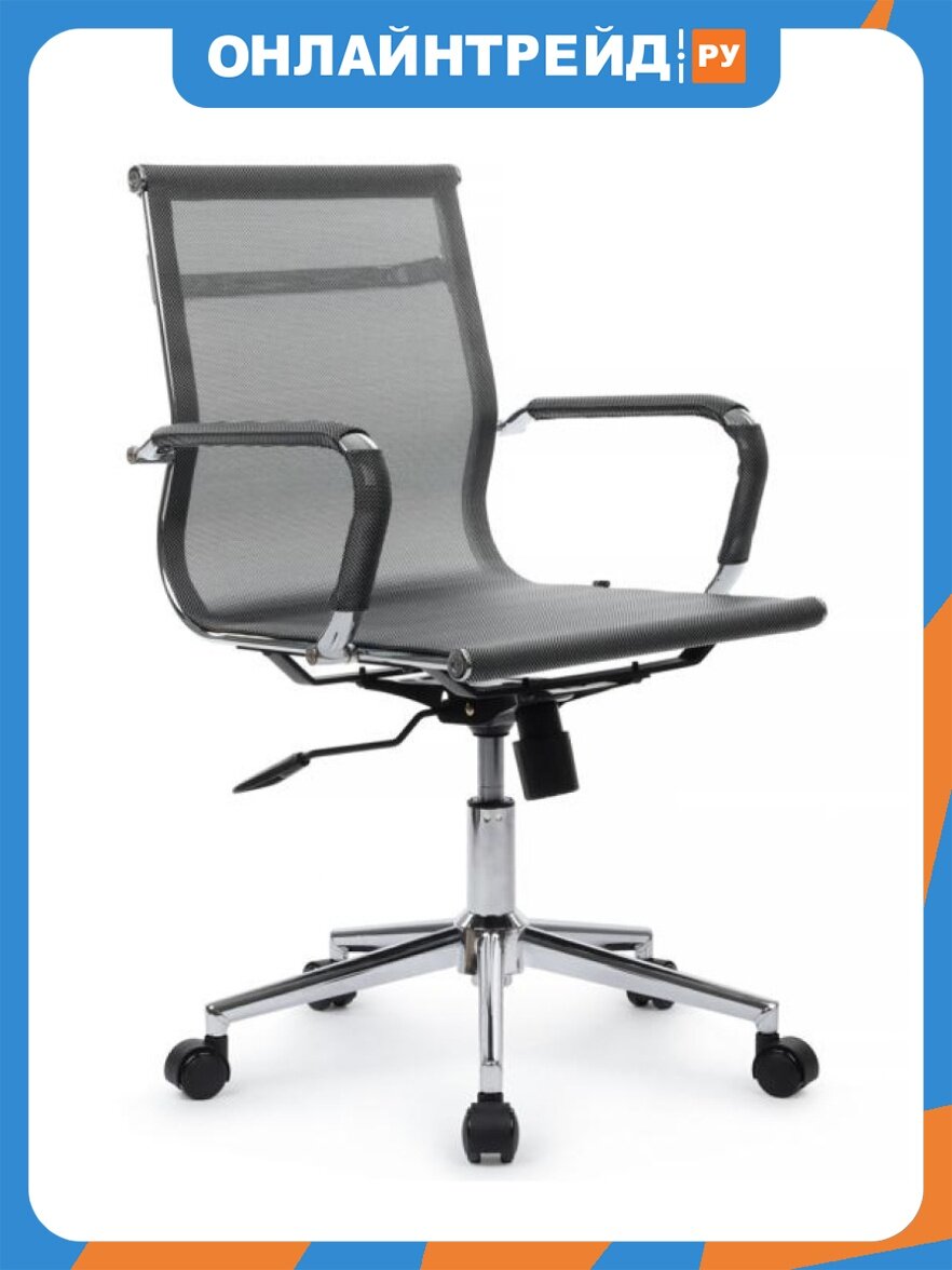 Кресло офисное Riva Chair Hugo RCH 6001-2SE Серебристо-серый