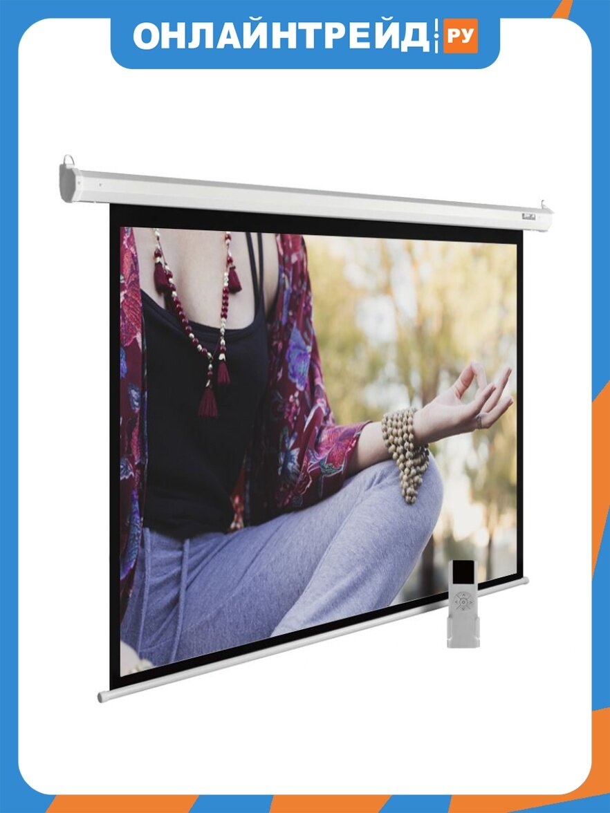 Экран с электроприводом Cactus 210x280см MotoExpert CS-PSME-280x210-WT 4:3 настенно-потолочный рулонный белый