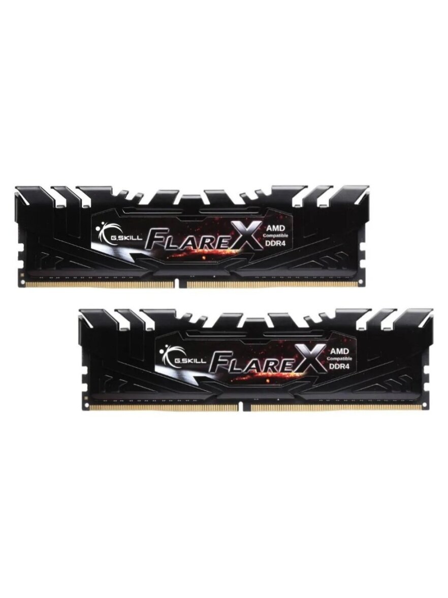 Оперативная память G.skill DDR4 FLARE X (AMD) 32GB (2x16GB kit) 3200MHz CL16 1.35V F4-3200C16D-32GFX BLACK