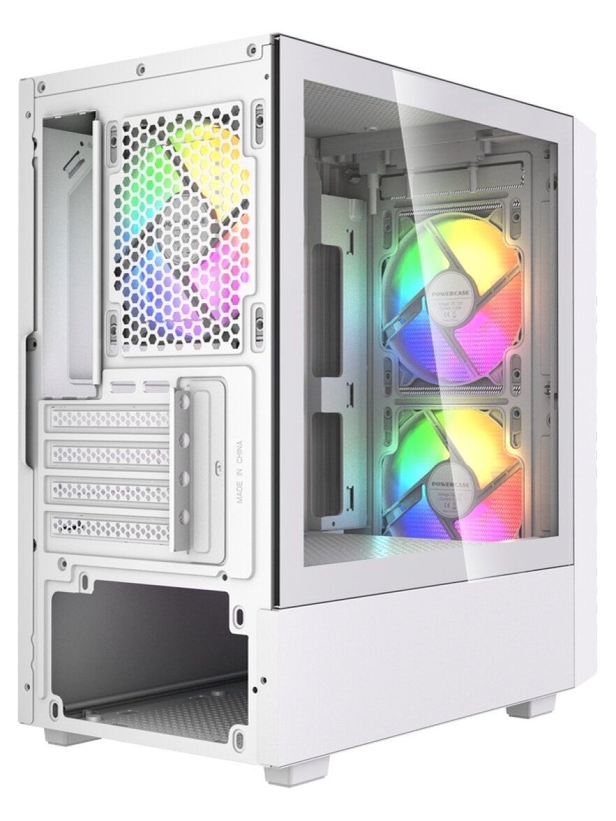 Корпус Powercase Mistral SM02 ARGB, белый — фото 1