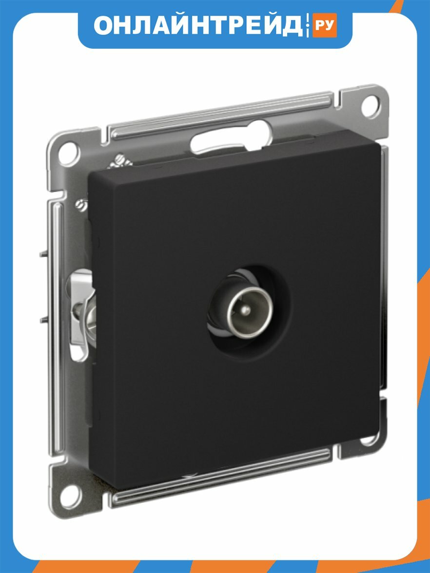 Розетка TV Systeme Electric (schneider Electric) SCHNEIDER ELECTRIC ATLASDESIGN, механизм, карбон, ATN001093