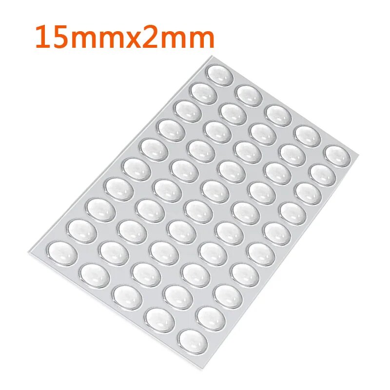 Накладки мебельные силиконовые 15x2mm 80шт