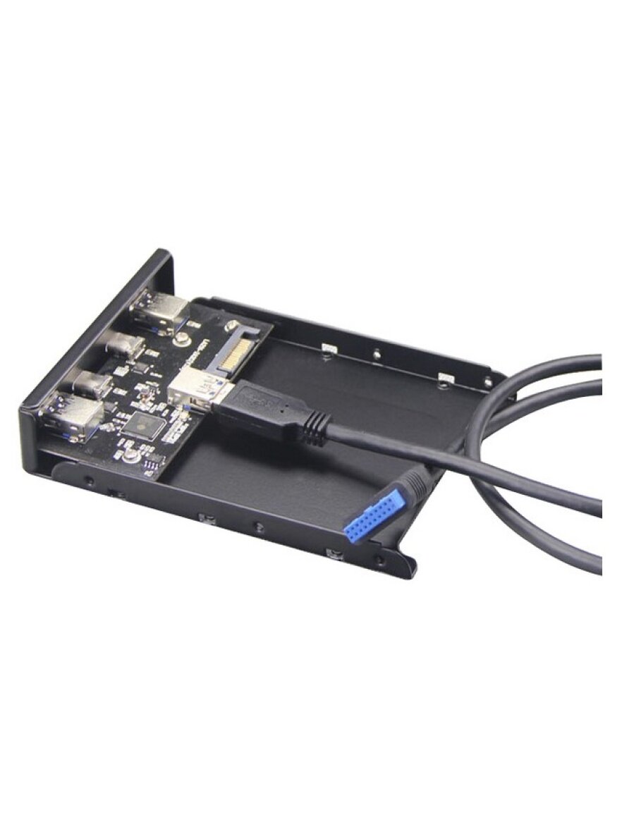 Планка Gembird USB 3.0 на переднюю панель 3.5" , 2xUSB-A 3.0 + 2xType-C