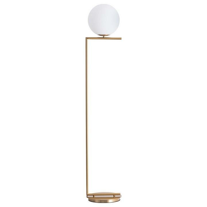 Торшер Arte Lamp Bolla-unica A1921PN-1AB цвет плафона подвески Белый, цвет арматуры Бронза