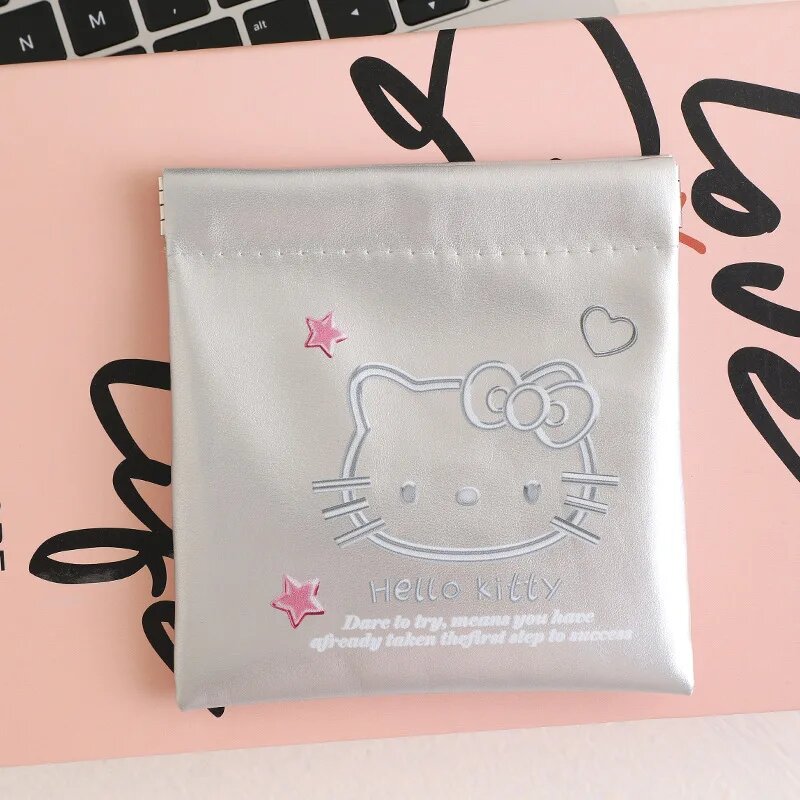 Сумка для ежедневного хранения Kawaii Hello Kitty, портативная дорожная сумка для помады, наушников и косметических принадлежностей