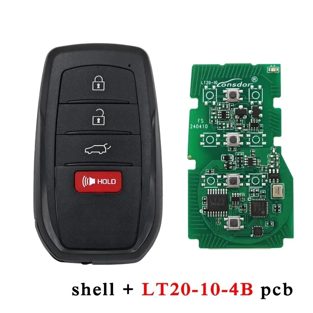 Смарт-ключ Lonsdor LT20-10 с 4/5/6 кнопками, плата PCB 8A+4D для Toyota и Lexus, shell with pcb