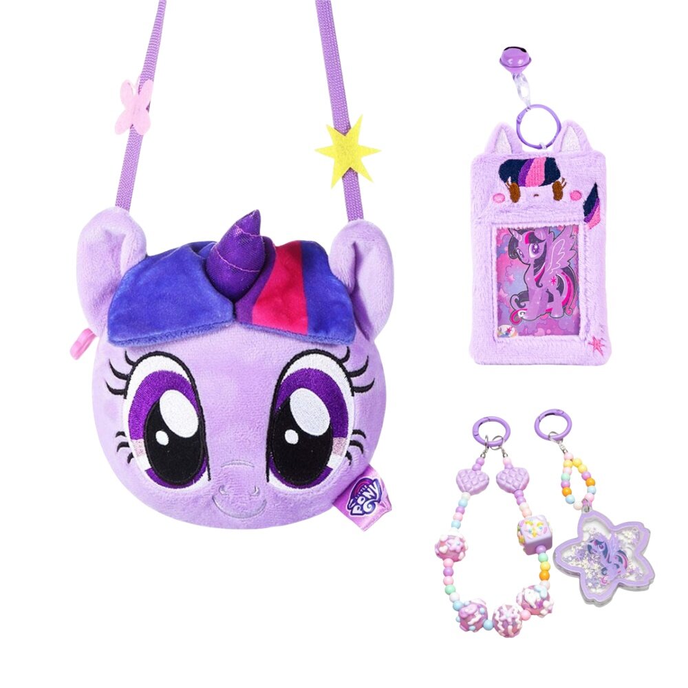 Кукла женская PinkyPinky My Little Pony Pinkie Pie, Combination Set (3D Doll Bag+Plush Card Holder+Bag Bead String Bag Hook)