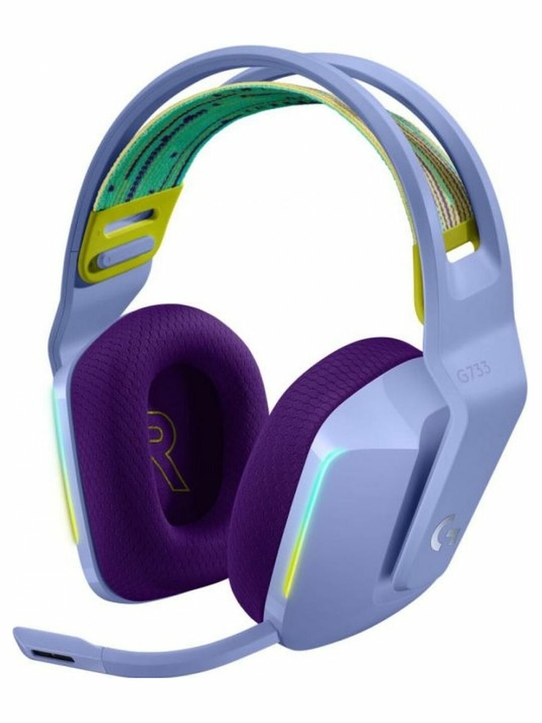 Гарнитура игровая беспроводная Logitech G733 Lightspeed, фиолетовый (981-000892)