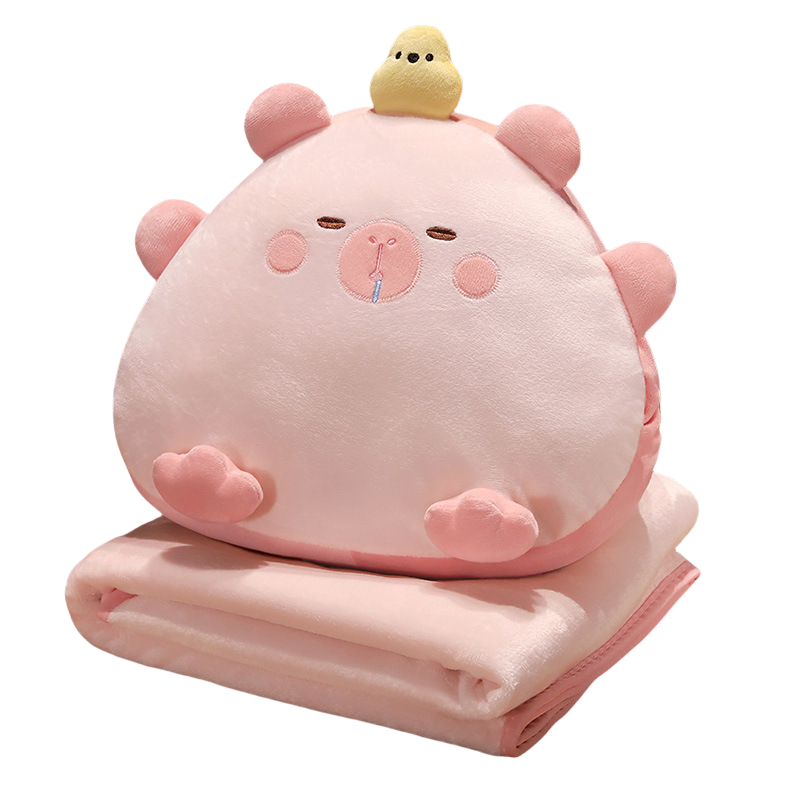 Плюшевая игрушка унисекс Abay Рисовый шарик с капибарой, Cartoon Rice Ball Capybara Triple Close-Eyed Style, 35CM EU