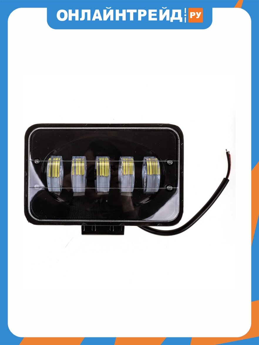 Фара светодиодная ТМ Skyway SKYWAY OFF ROAD 165*105(120)*80мм прямоугольная 12V/24V 50W 6000К 5 диодов Дальний свет