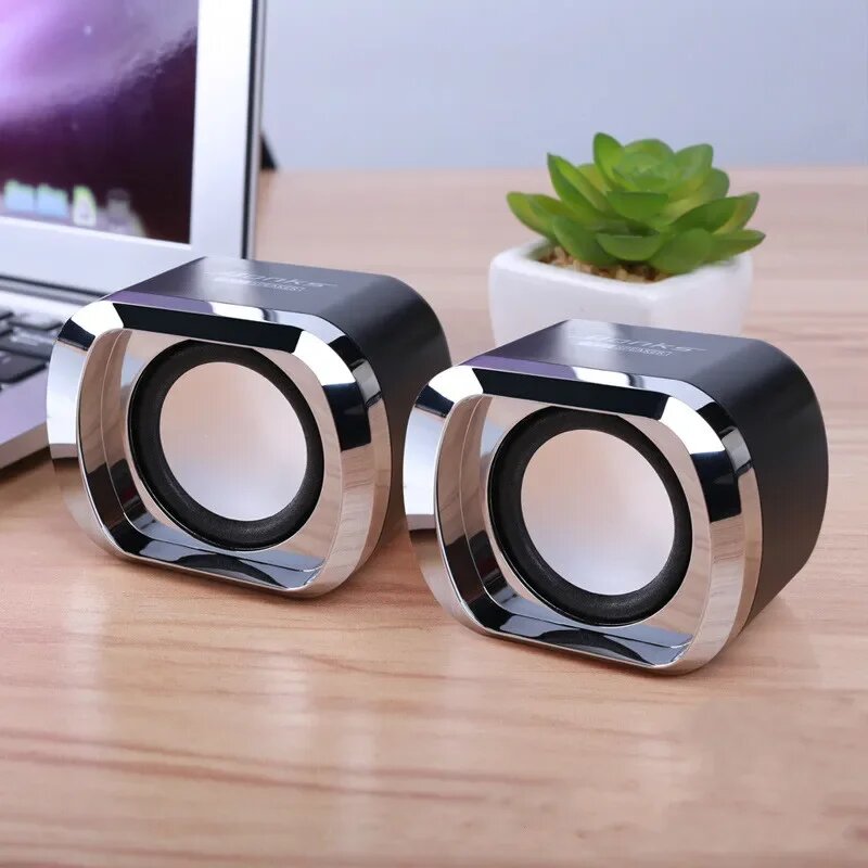 Компьютерный динамик USB Проводной ноутбук Мини-настольный стерео сабвуфер Аудиоразъем 3,5 мм можно подключить к мобильному телефону