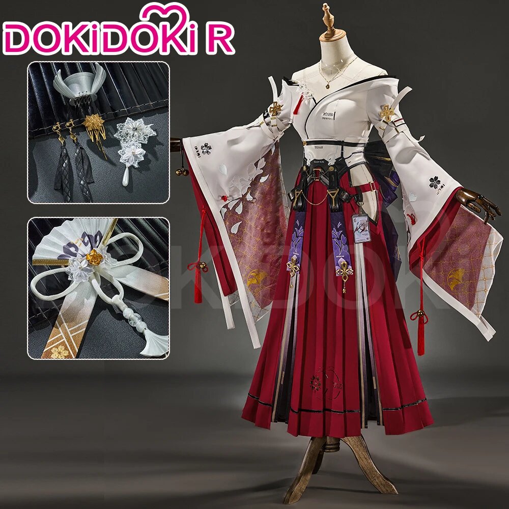 Костюм для косплея Хиюки из игры Wuthering Waves DokiDoki-R красный полиэстер женский S, PRE-SALE