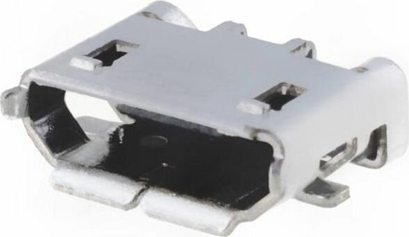 TE Connectivity 1981568-1 Гнездо, USB B micro, на плату, SMT, PIN 5, горизонтальный, 1шт