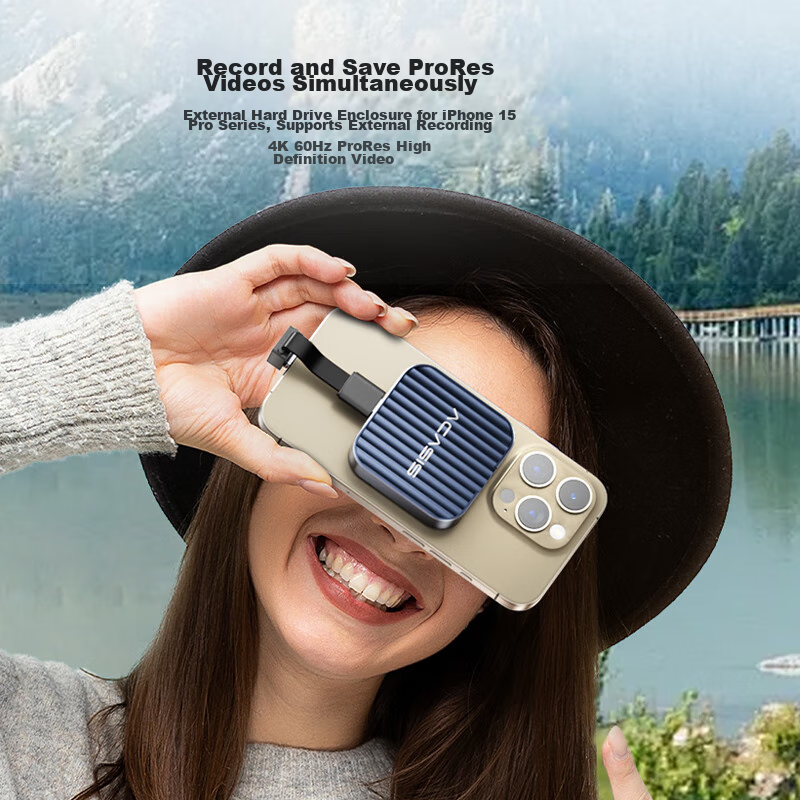 Acasis M.2 портативный SSD-корпус NVMe магнитная Magsafe оболочка для Apple 17 Pro совместимость Type-C внешний SSD