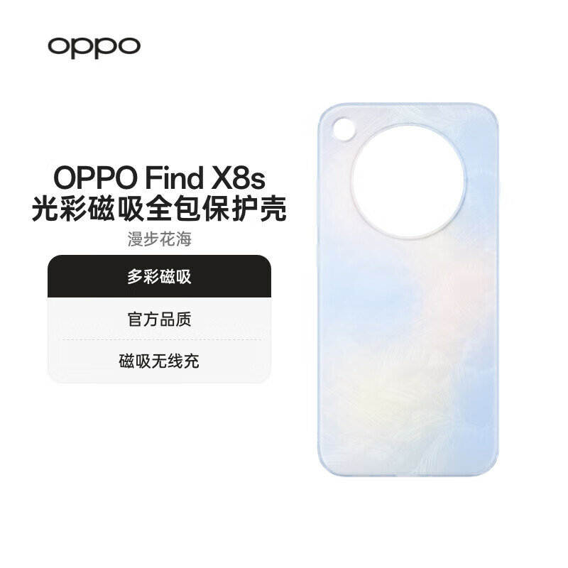 Магнитный чехол-бумажник OPPO Find X8s с цветочным дизайном и беспроводной зарядкой Цвет：Прогулка в цветочном море
