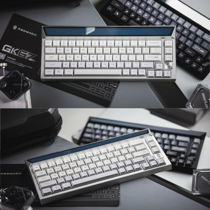 Nubiyahongmo Ice Blade Магнитная Свич Клавиатура с Проводным Подключением для Игр Valorant CS2 Цвет：Темно-красный Demon