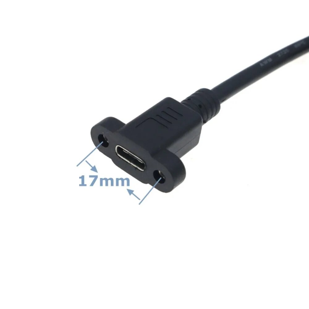 Удлинитель USB-C папа-мама черный 0.3м/0.5м/1м/1.5м — фото 1
