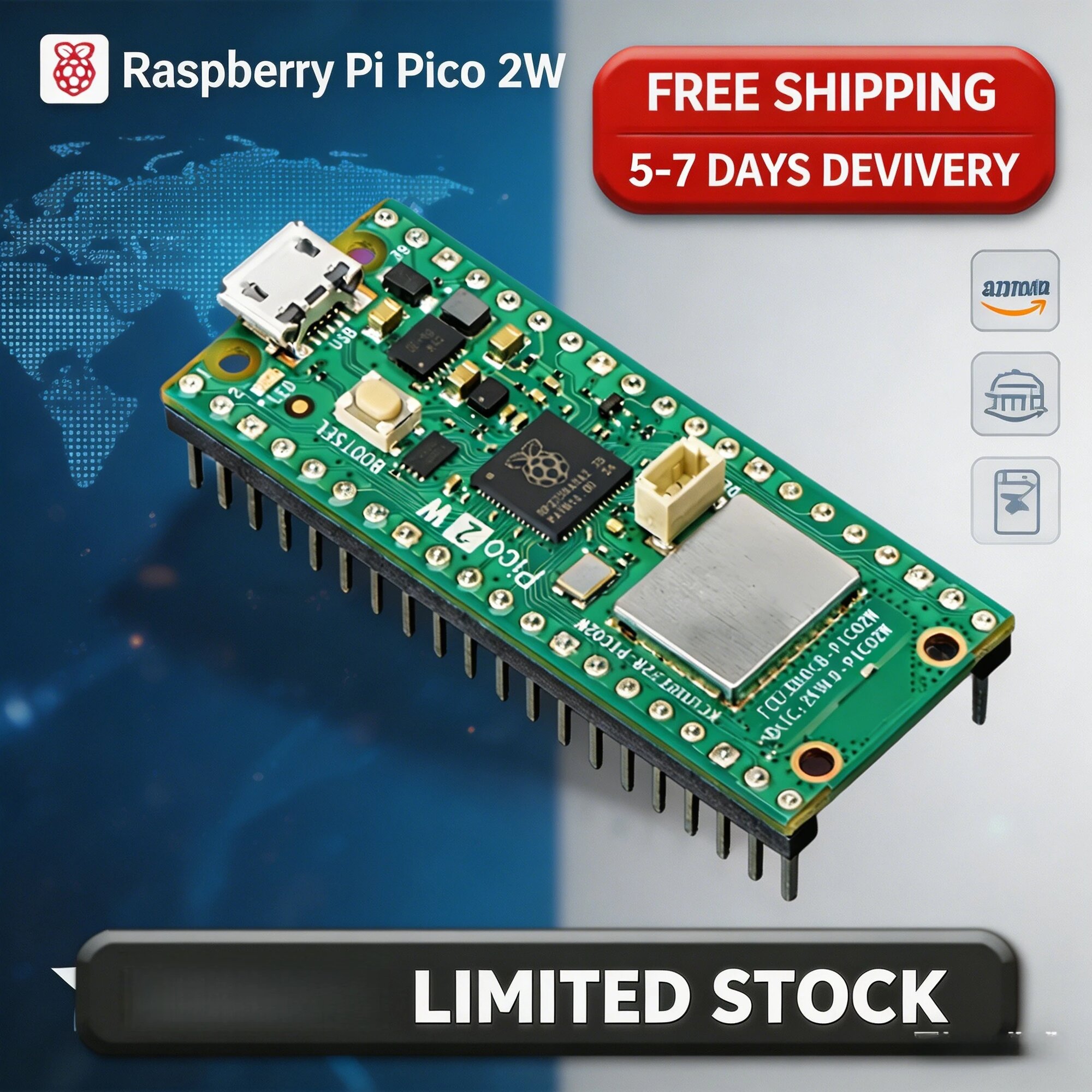 Raspberry Pi Pico 2W 2WH Pico 2WH