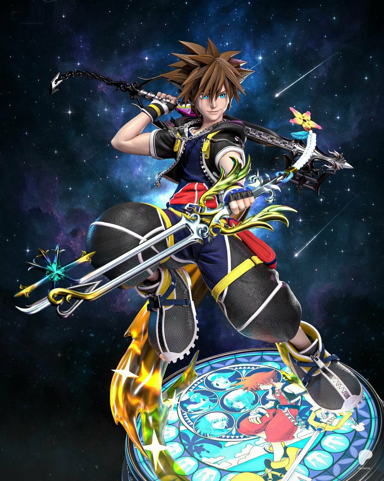 Сборная модель Sora (Kingdom Hearts), 328мм, 1/6 для покраски
