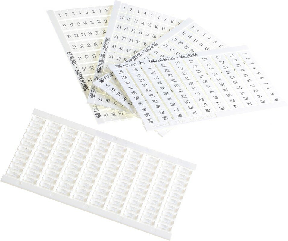 Маркировка RC510 (1-100), горизонтальная (1 пластина) для клемм ABB 1SNA231030R2400