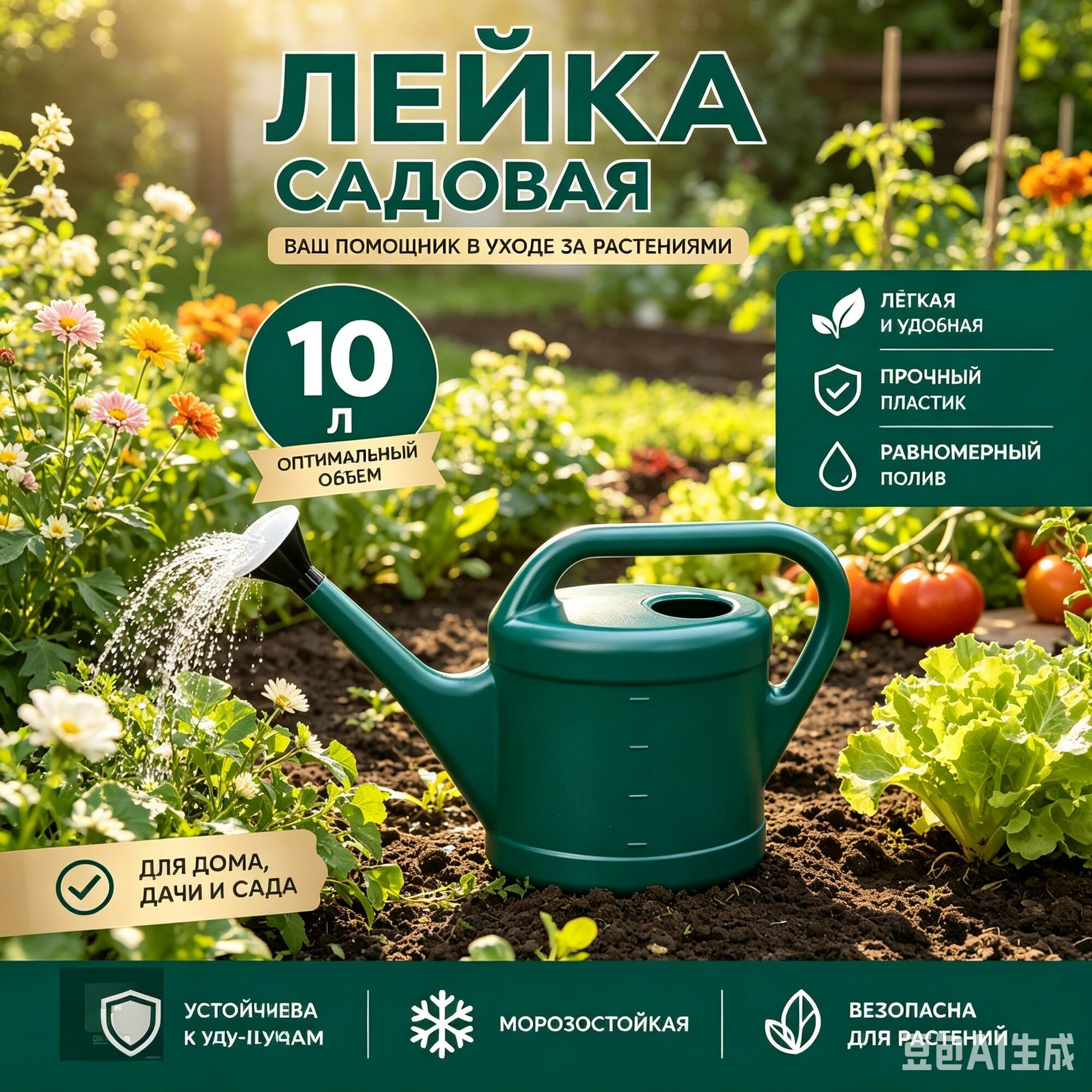 Лейка, 10 л 1 шт — фото 1