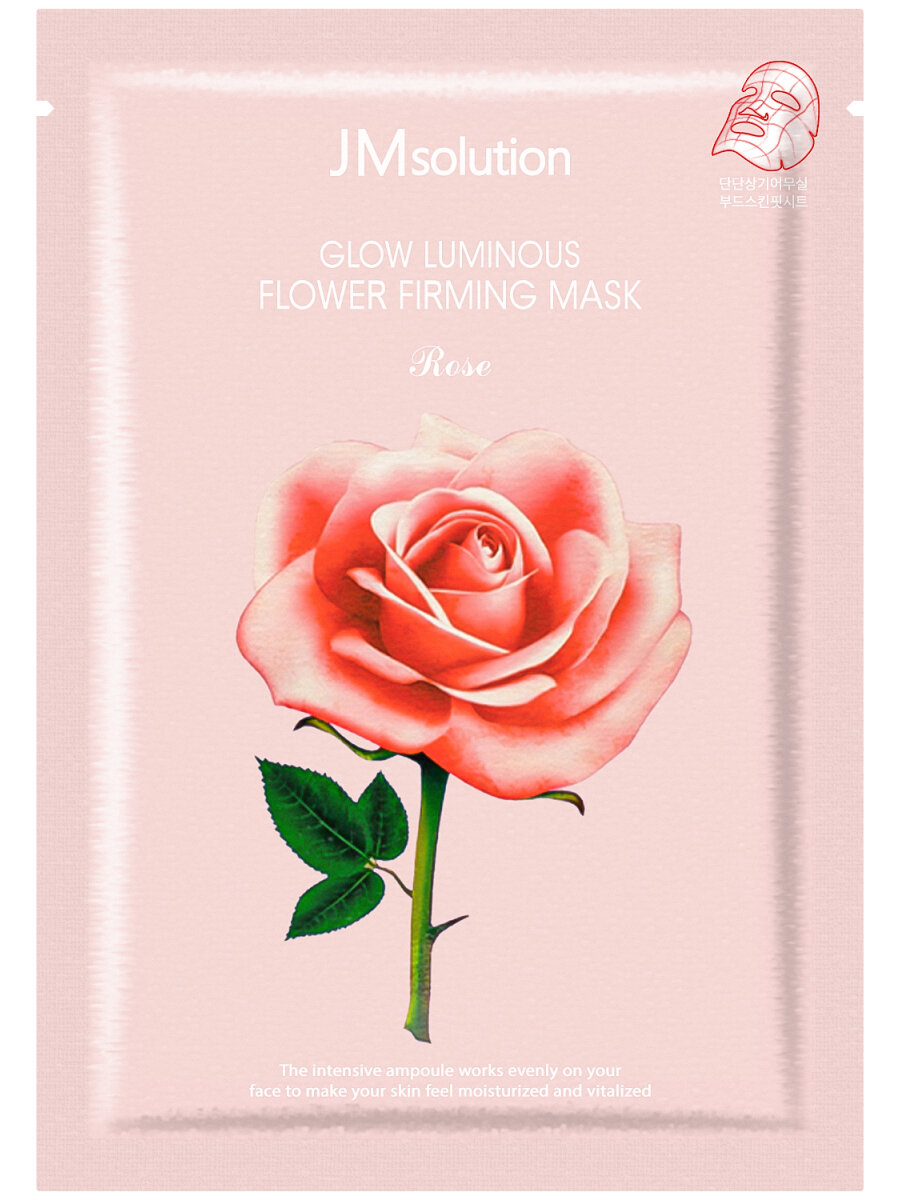 Маска с экстрактом дамасской розы JMsolution Glow Luminous Flower Firming Mask Rose, 1 шт.