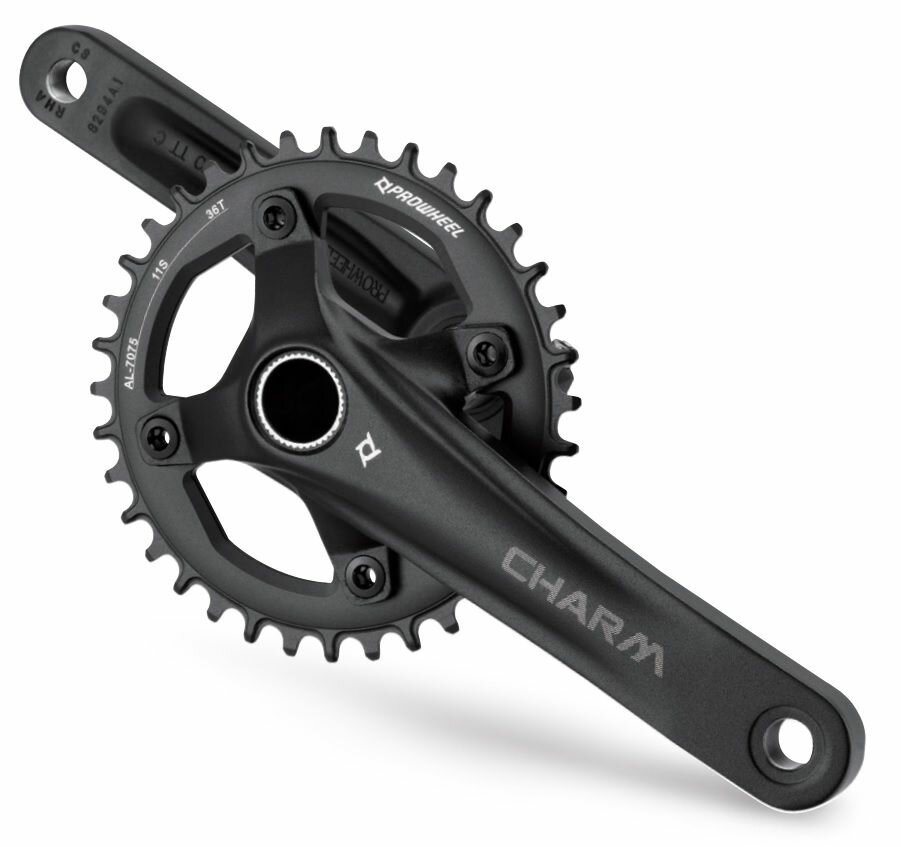 Система Prowheel CHARM-FD099A-TT-B 14736 MTB 1х(9/10/11S), 36T, сталь, 175, алюм, Chainline 53, интегр. вал, черн.
