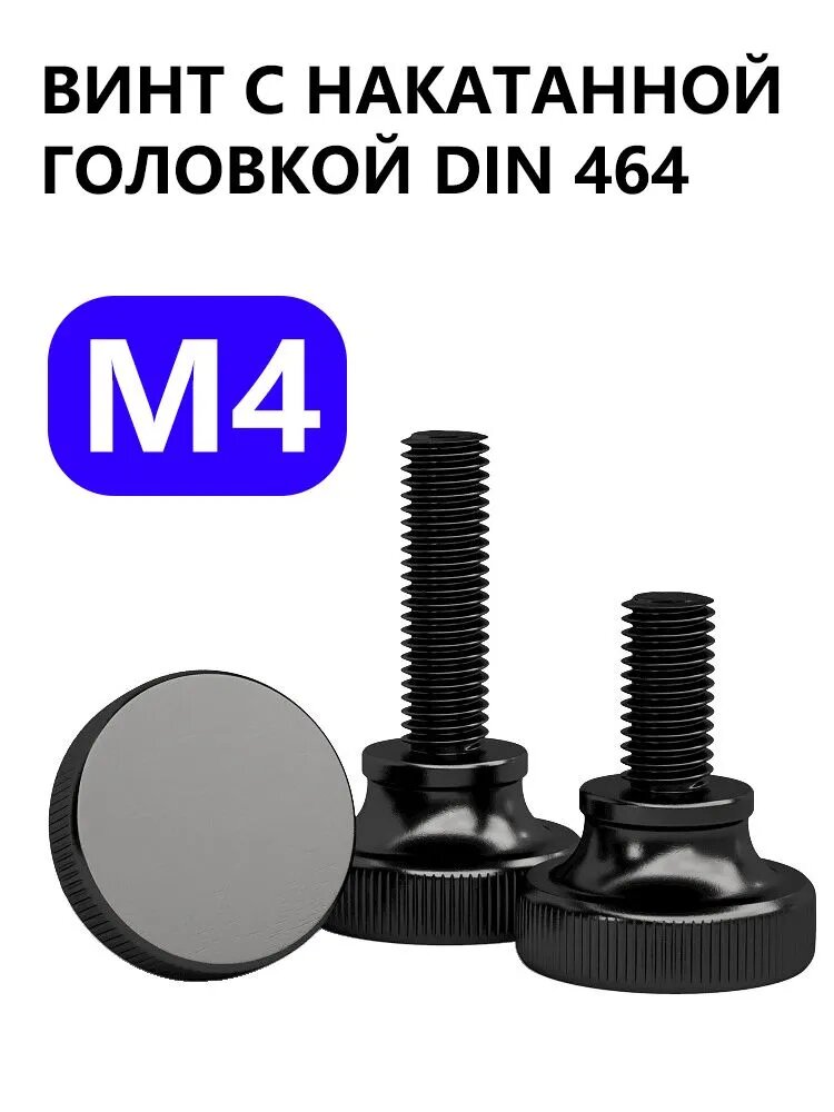 Винт M4 x 12 x 30 мм, головка: Круглая, 5 шт.