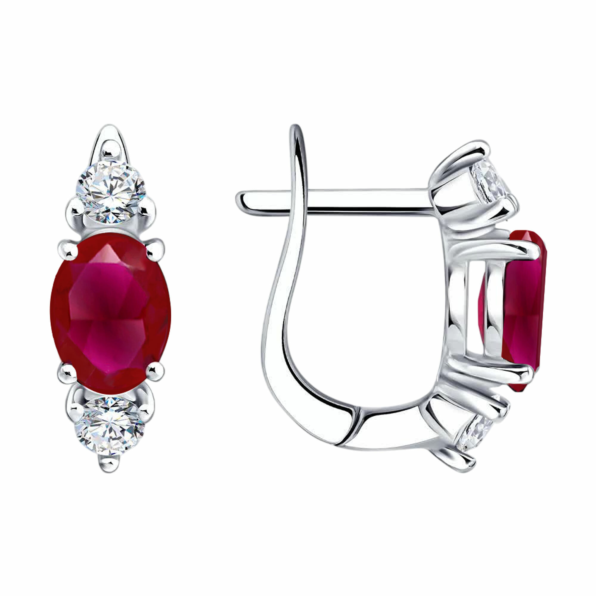 Серьги Diamant online, серебро, 925 проба, родирование