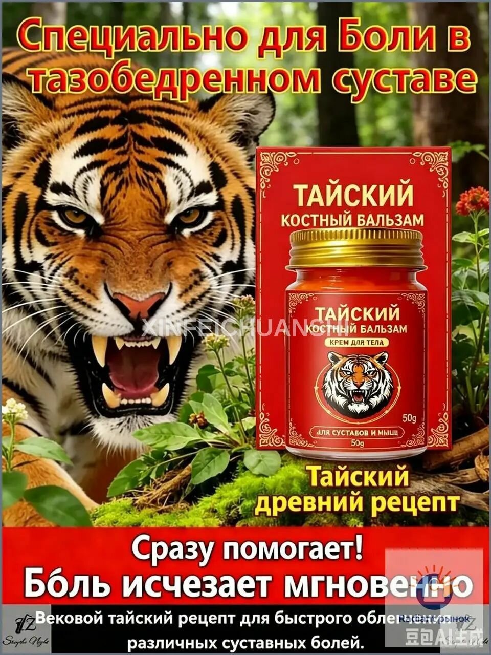 Мазь обезболивающая для тазобедренного сустава, 50 г