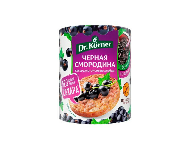 Dr. Korner Хлебцы кукурузно-рисовые с Черной смородиной, 90г