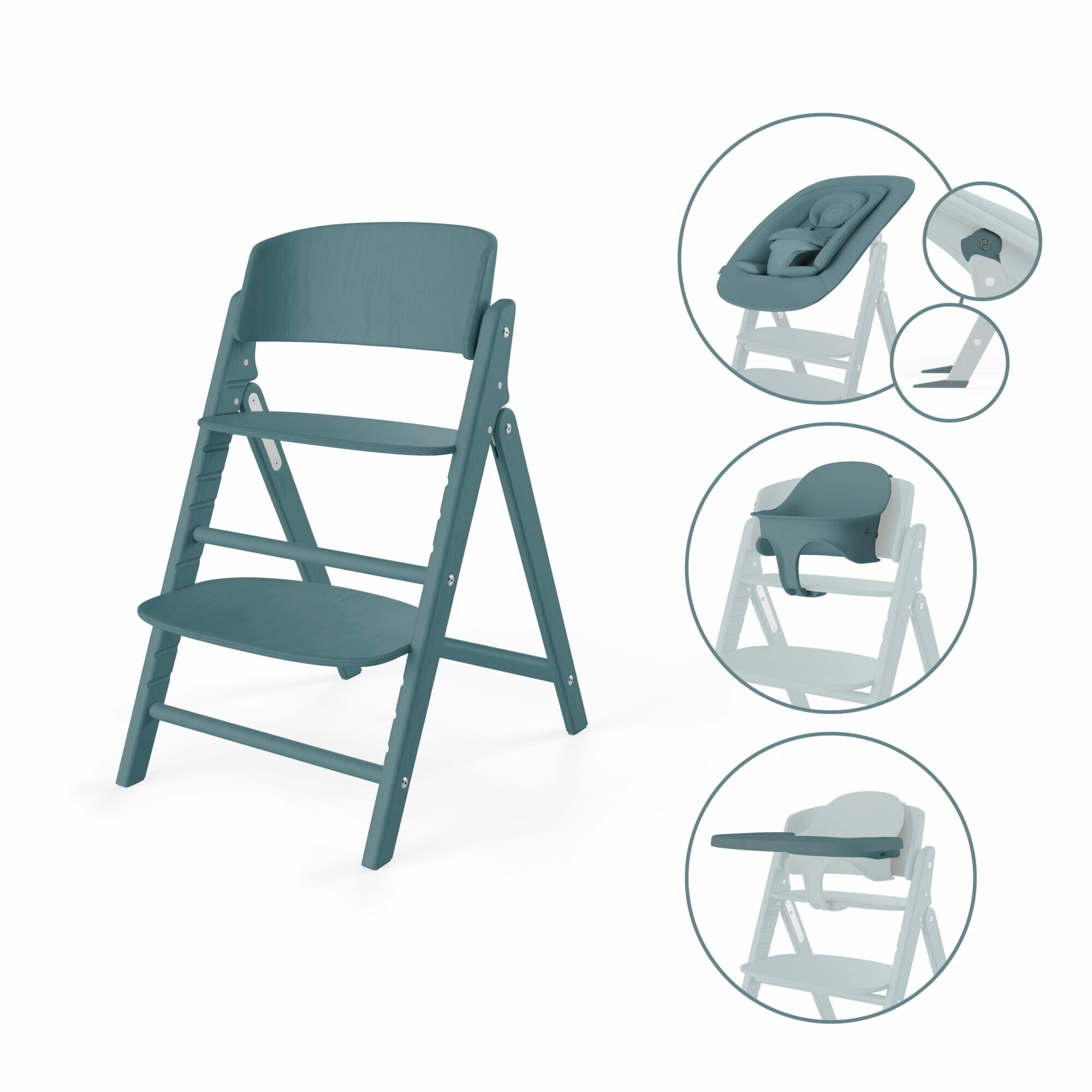 Cybex Стульчик Click & Fold 4-in-1 Set цвет Stone Blue от 0 до 99 лет