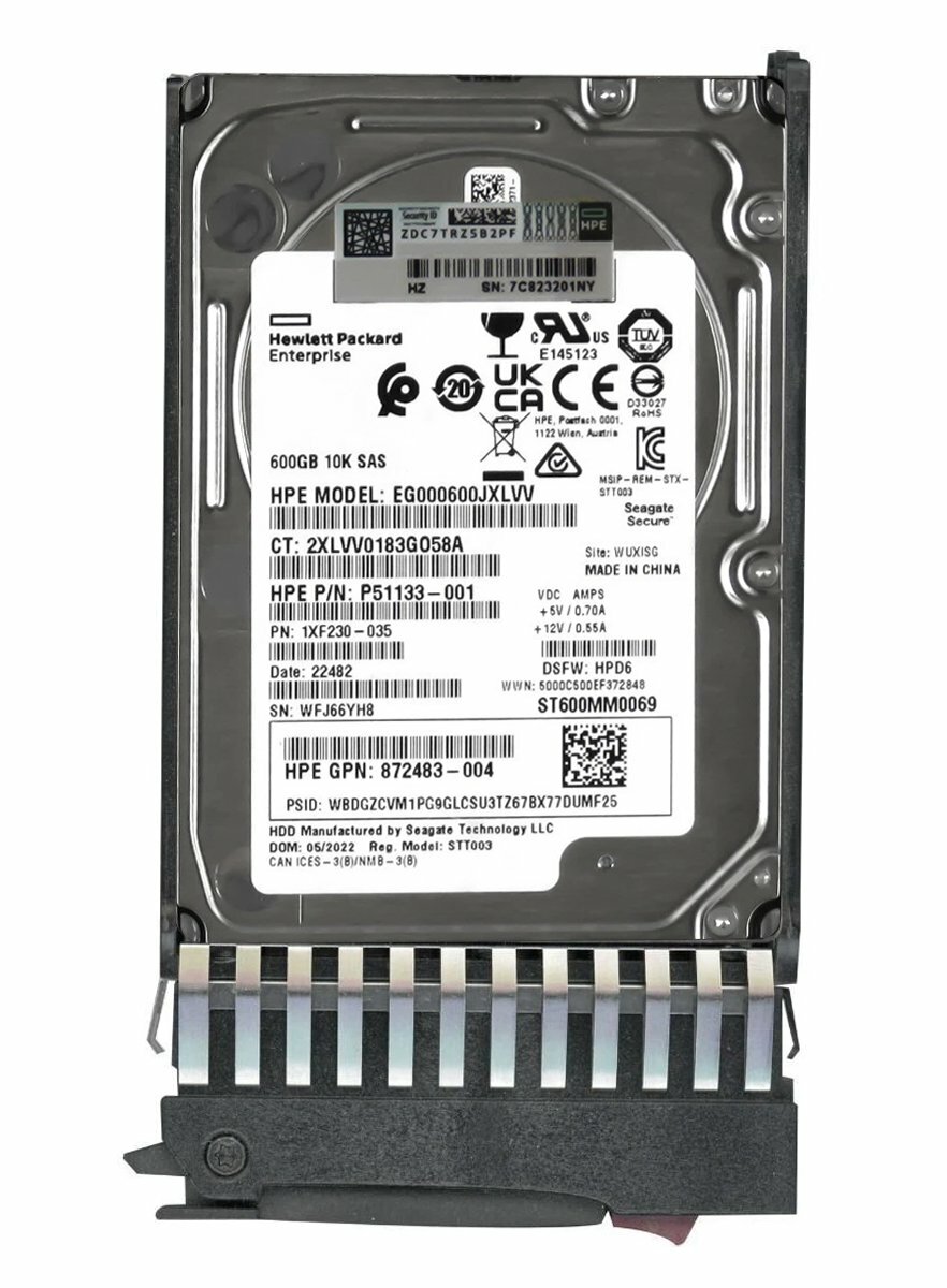 Жесткий диск HP 600Gb 10000 SAS 2.5" HDD 1XF230-035