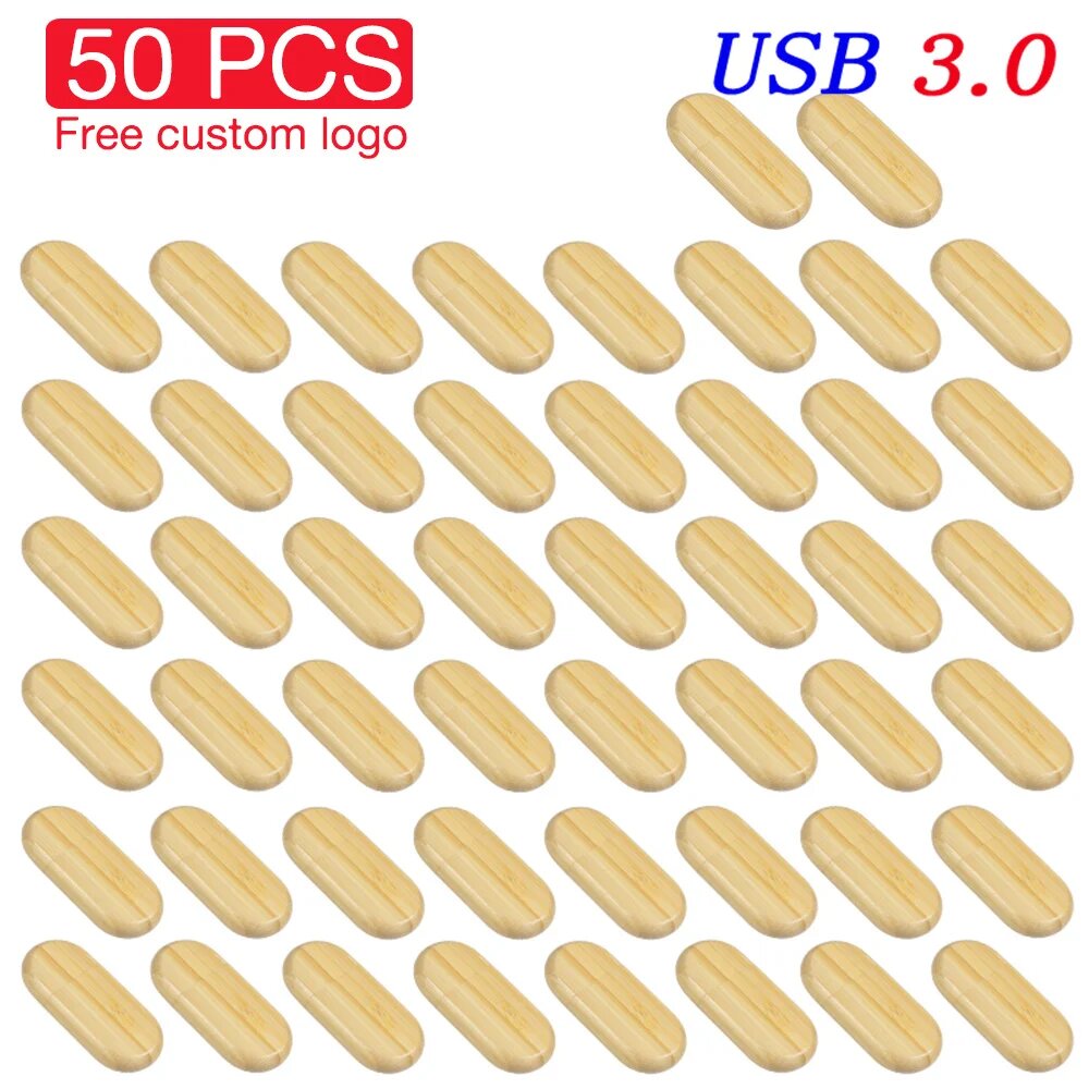 JASTER, 50 шт./лот, высокоскоростная USB-флешка 3.0, деревянный бамбуковый флеш-накопитель 4 ГБ, 16 ГБ, 32 ГБ, 64 ГБ, 128 ГБ, флешка, свадебный подарок, бесплатное нанесение логотипа