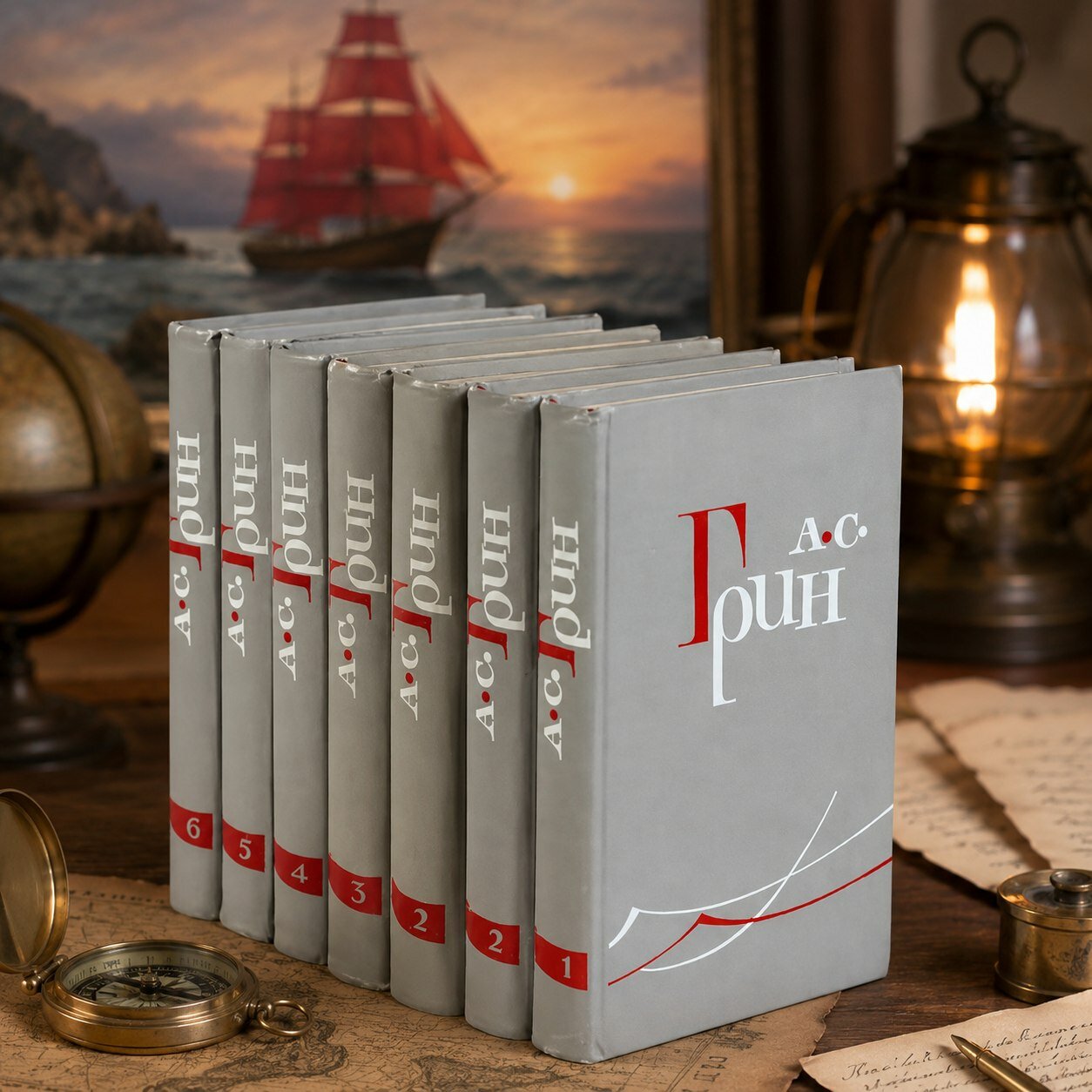 Грин Александр Степанович / Собрание сочинений в 6 томах (комплект из 6 книг), 1965