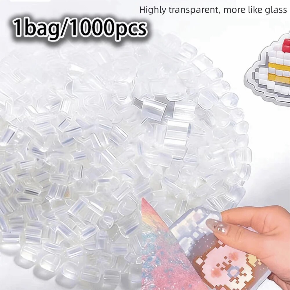 Бусины Perler прозрачные 2.6 мм 1000 шт Белый, transparent